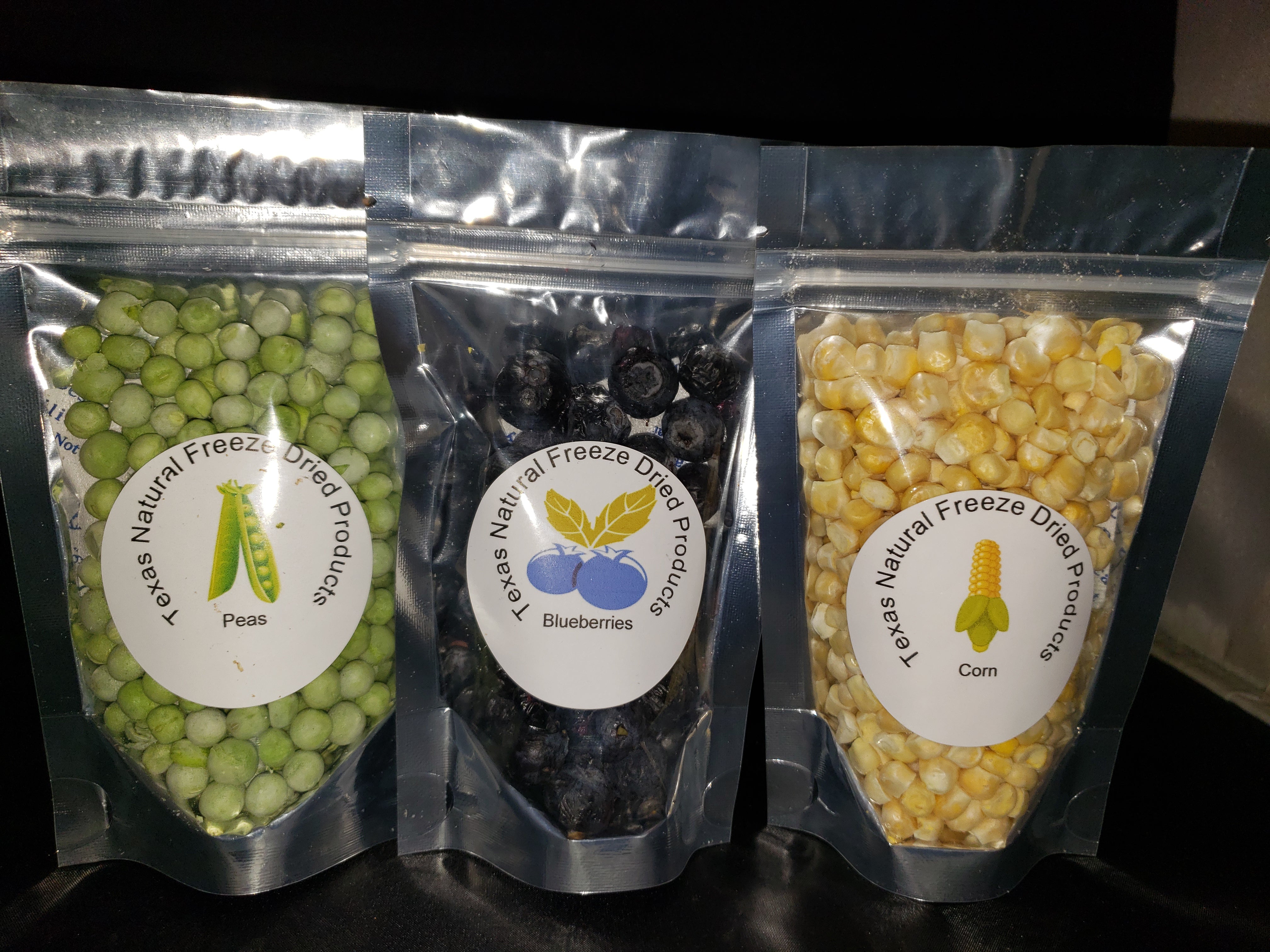 Sample Packages – Texas Natural Freeze Dried Products